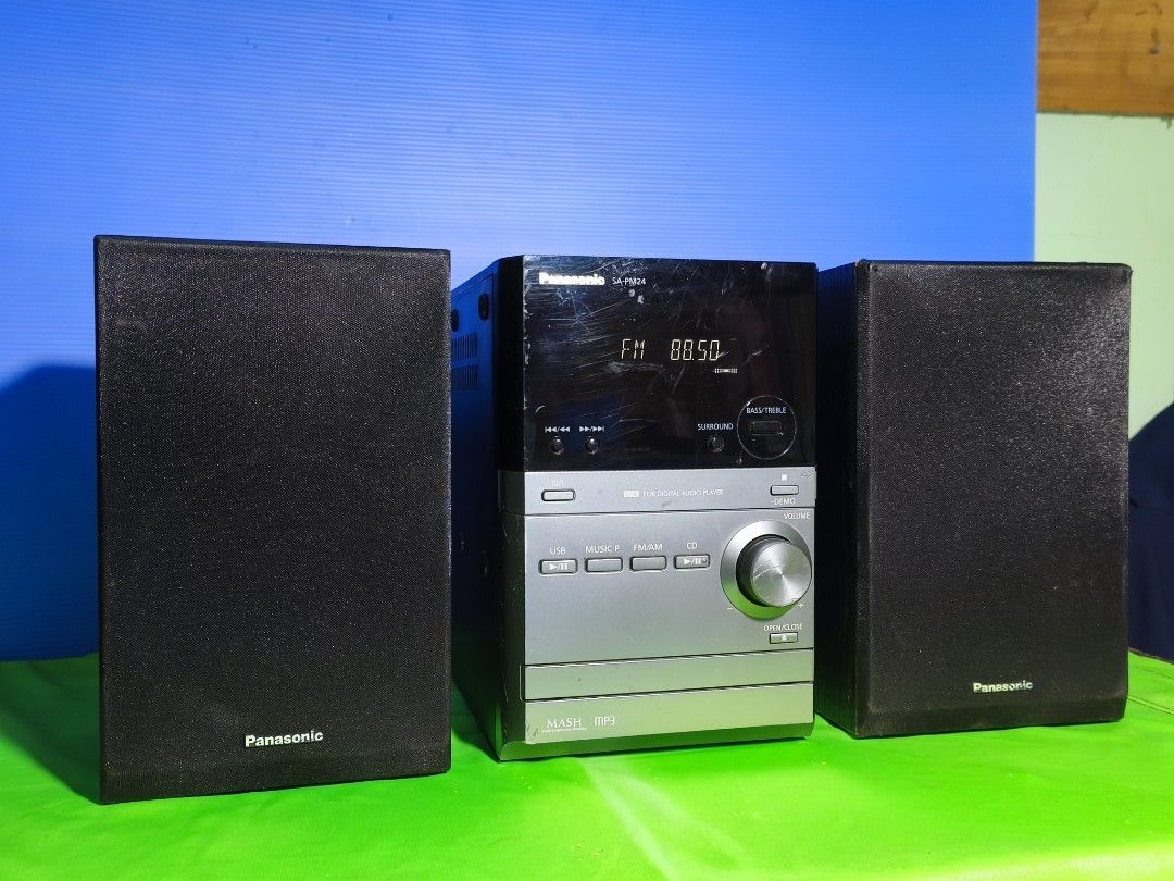 Panasonic Micro Hifi System. CD Player. Bookshelf Speaker, Audio ...