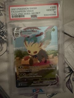 PSA 10 Leafeon VMAX - Evolving Skies #008, Hobbies & Toys, Toys & Games ...