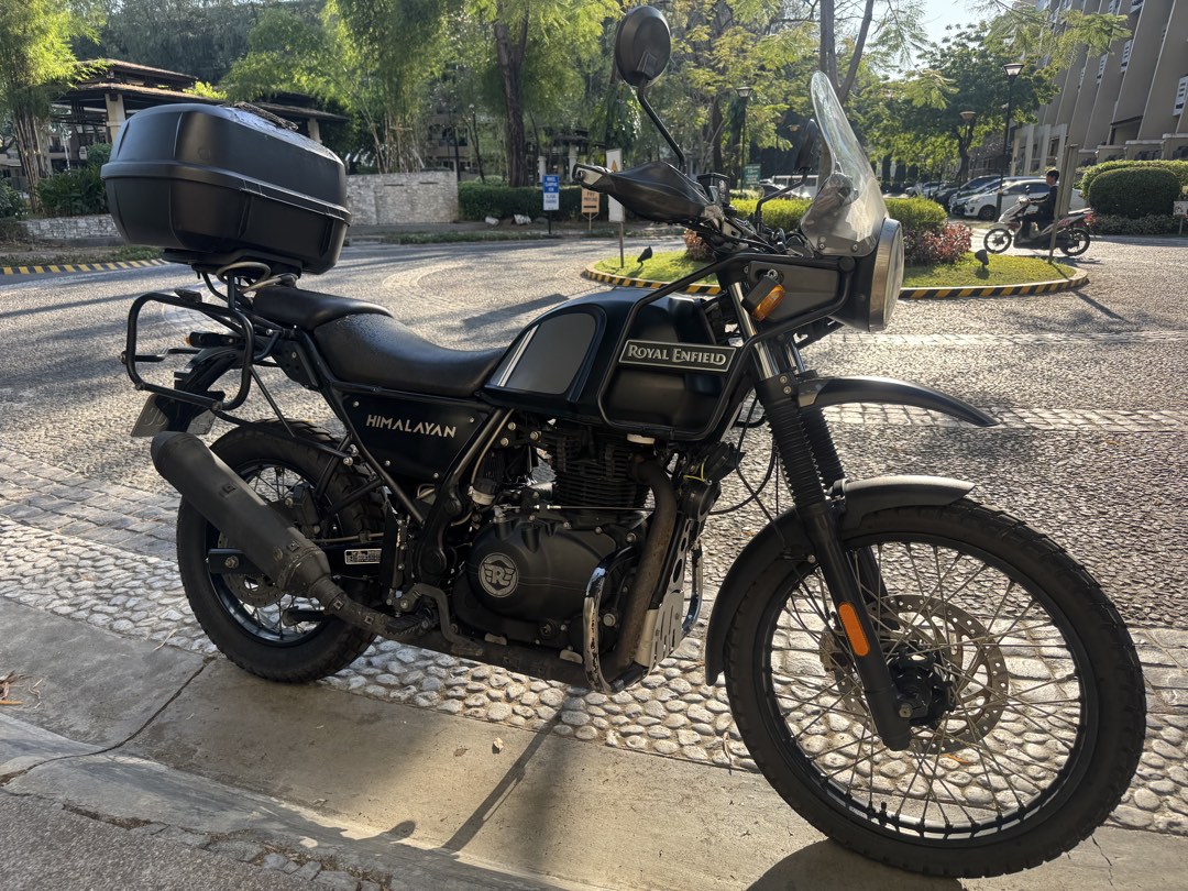 Royal Enfield Himalayan Motorcycle with Top Box and Luggage Racks ...