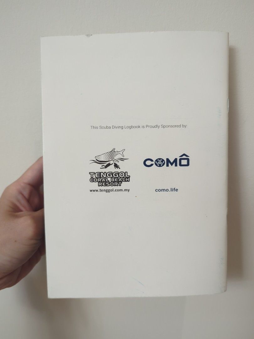 Scuba Diving Logbook, Sports Equipment, Sports & Games, Water Sports on ...