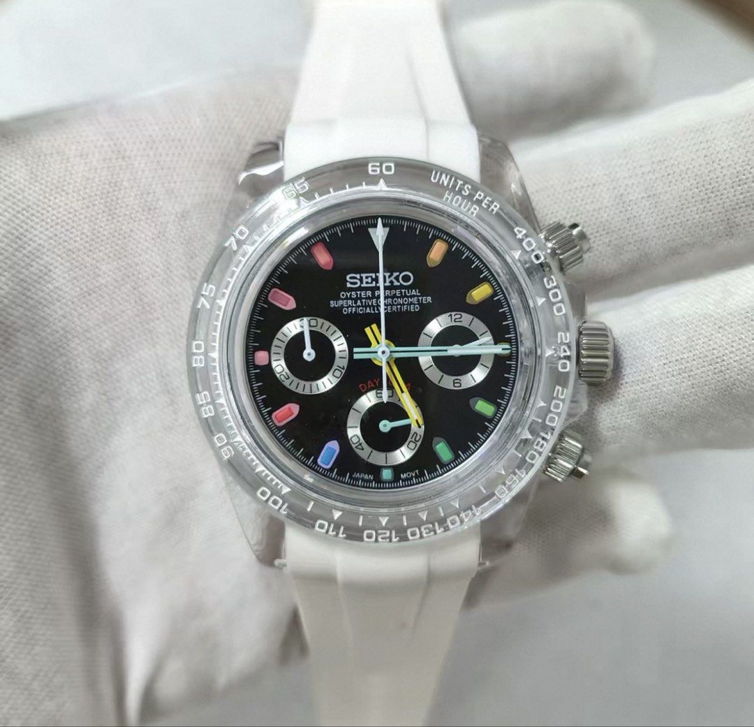 Seiko Mod Daytona Style VK63 Chronograph Watch, Luxury, Watches on ...