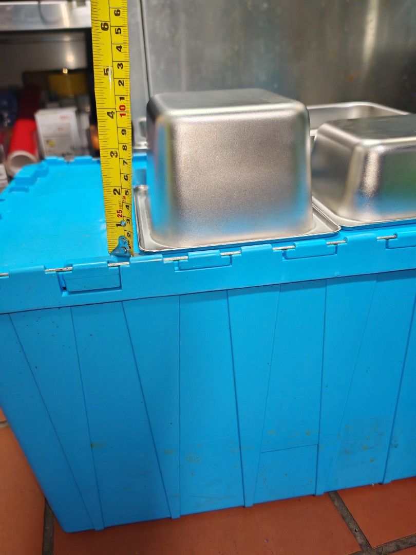 Stainless Steel Pots, Pans, and Serving Containers Set, Furniture ...