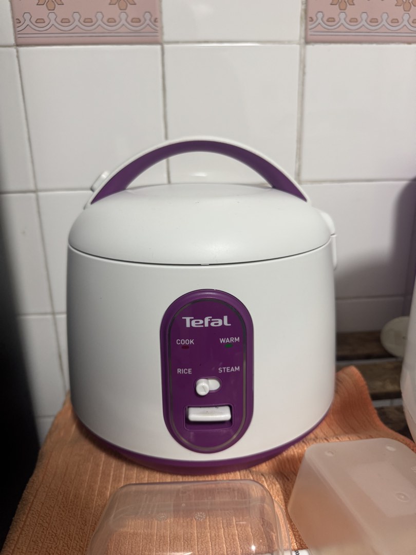 Tefal Rice Cooker - White & Purple, TV & Home Appliances, Kitchen ...