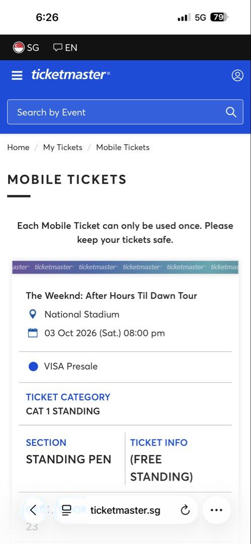 The Weeknd: After Hours Til Dawn Tour Ticket - Cat 1 Standing, Tickets ...