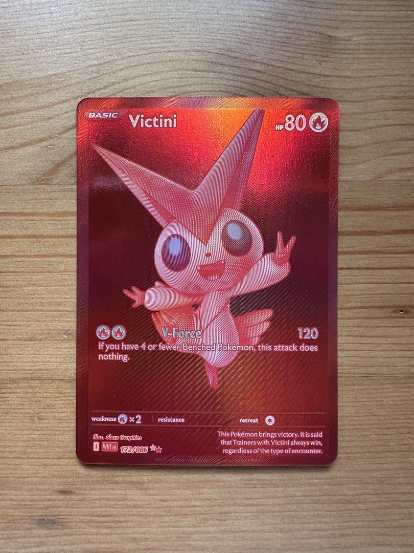 Victini Basic Pokemon Card - 172/086, Hobbies & Toys, Toys & Games on ...