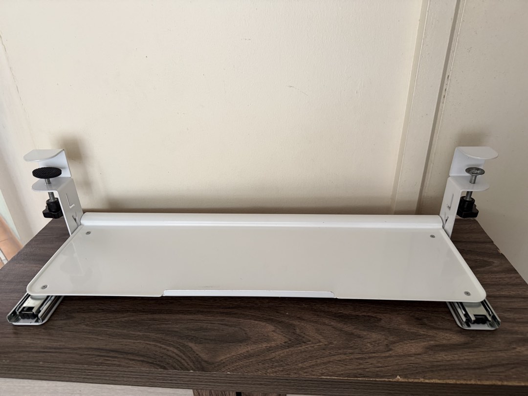 White Under-Desk Clamp-On Keyboard Tray, Computers & Tech, Parts ...