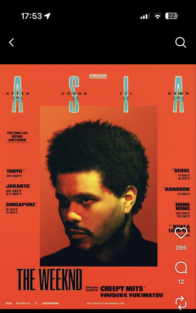 WTS The Weeknd Jakarta 2026 CAT 3, Tiket & Voucher, Tiket Acara di ...