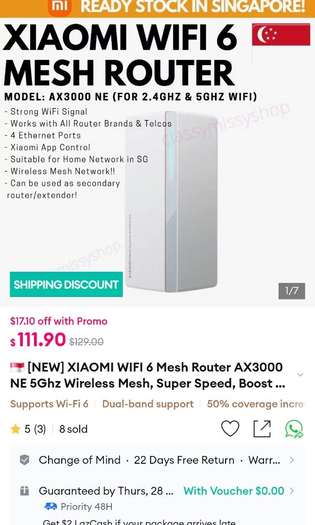 Xiaomi AX3000 Wi-Fi 6 Wireless Router x2 Mesh setup, Computers & Tech ...