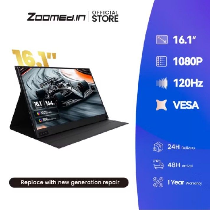 zoomed.in 16.1" Portable Monitor - 1080P 120Hz, Computers & Tech, Parts ...