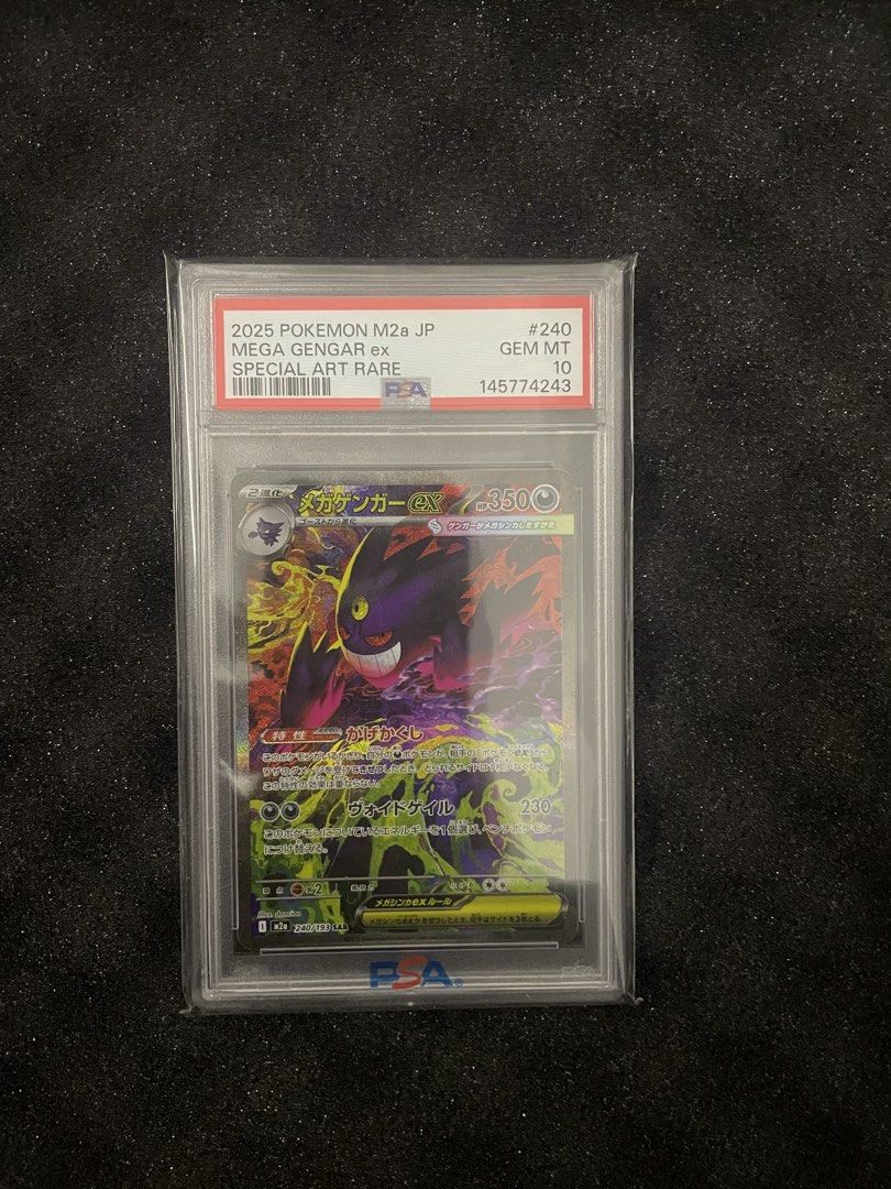 2025 Pokemon Mega Gengar EX Special Art Rare PSA 10, Hobbies & Toys ...