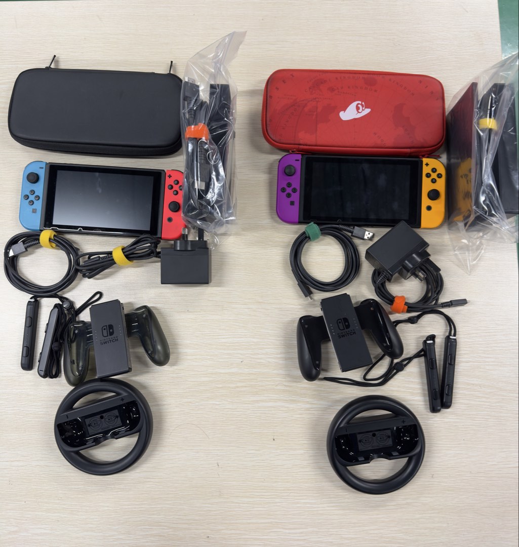 2手 Switch 全套 + 原廠軚盤仔 + Joycon + Pro Controller, 電子遊戲, 遊戲機配件, 遊戲週邊商品 ...