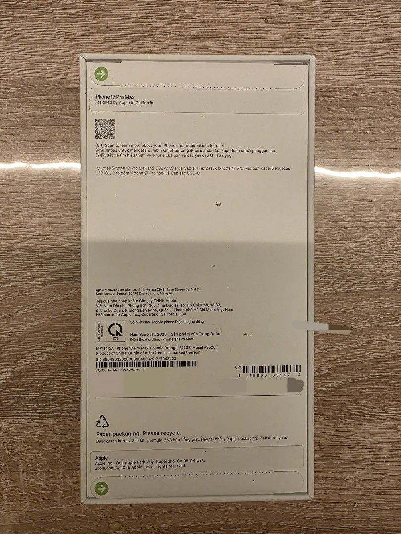 Apple iPhone 17 Pro Max Box - Orange (Sealed), Mobile Phones & Gadgets ...