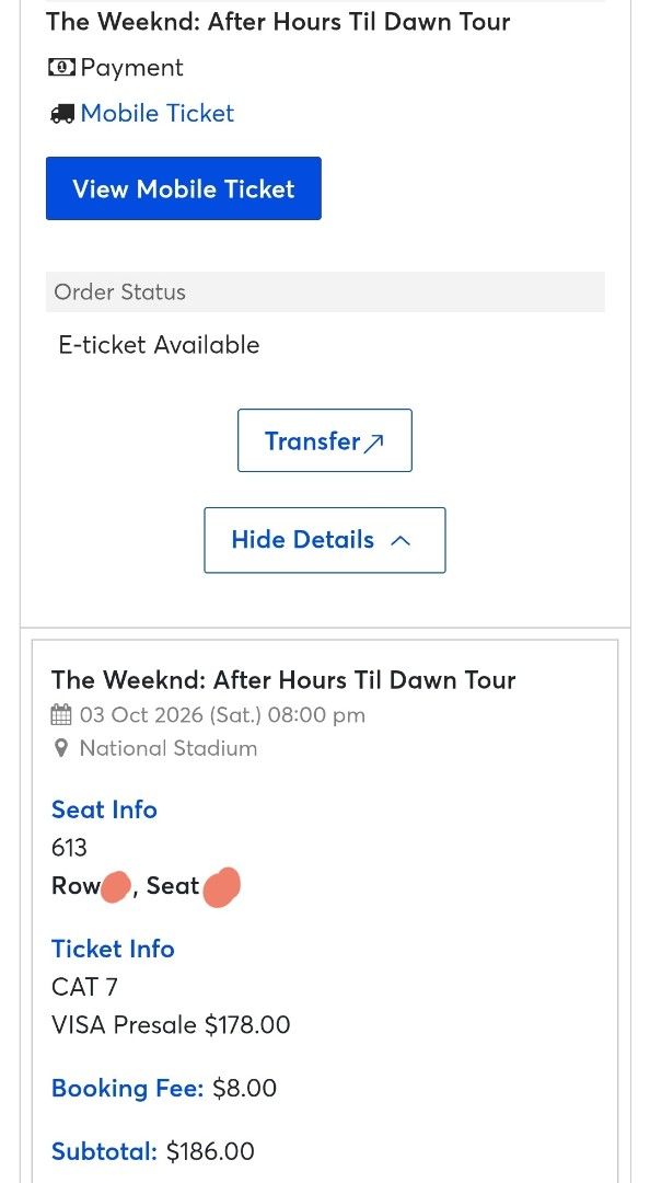 At Cost - The Weeknd: After Hours Til Dawn Tour - 03 Oct 2026 Ticket ...