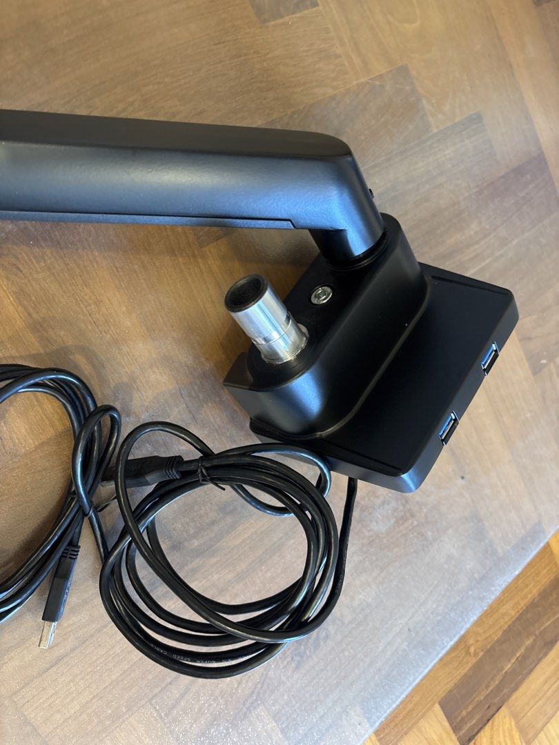 Black Monitor Arm with USB Hub, Computers & Tech, Parts & Accessories ...