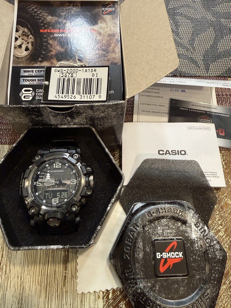 Casio G-Shock Mudmaster GWG-2000-1A1DR Tough Solar Watch, Men's Fashion ...