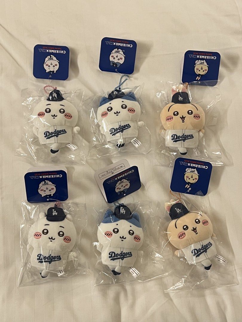 Chiikawa x Dodgers Keychain Plushie, Hobbies & Toys, Toys & Games on ...