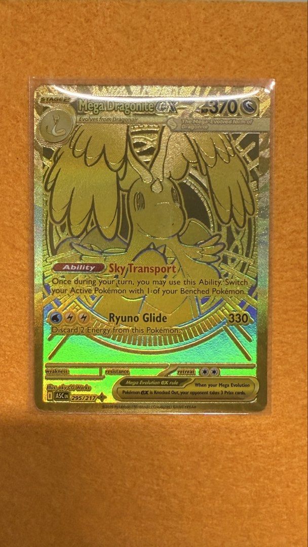 Mega Dragonite EX MUR Gold Full Art Pokemon Card, Hobbies & Toys, Toys ...