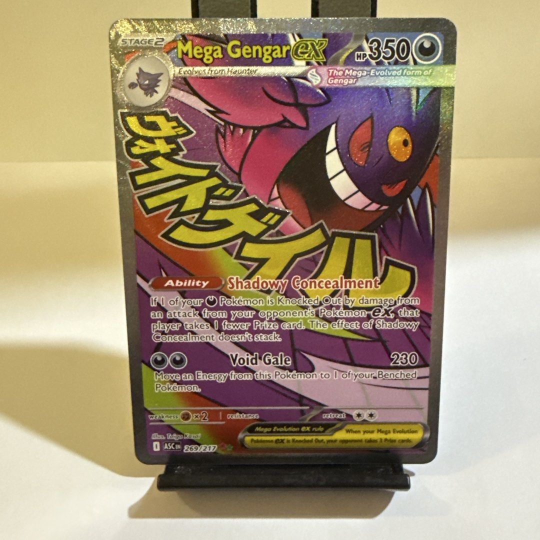 Mega Gengar EX 269/217 Pokemon Card Ascended Heroes, Hobbies & Toys ...