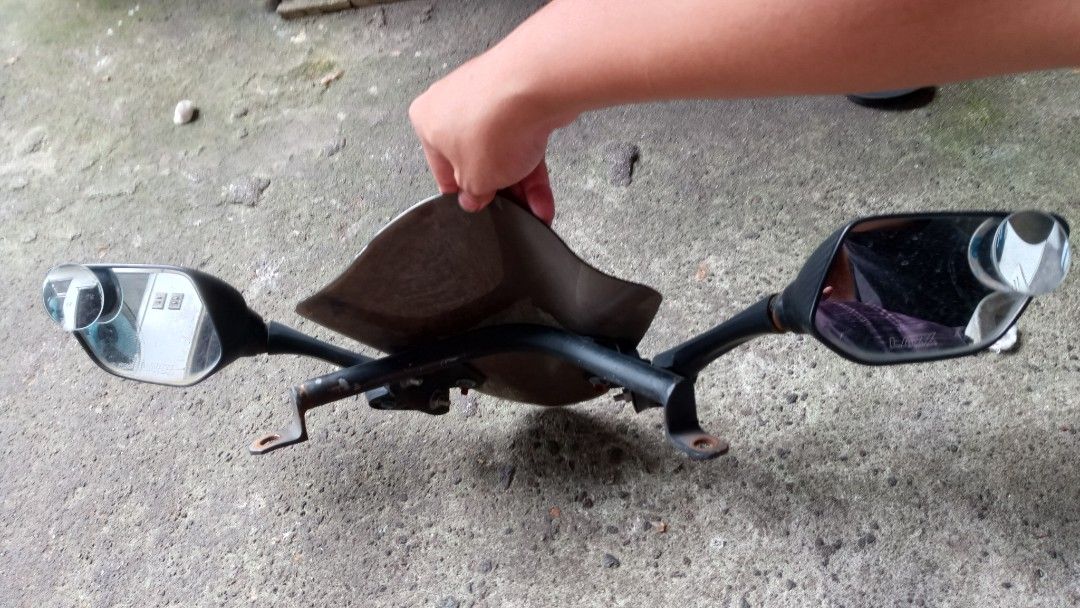 Motorcycle Windshield with Carbon Fiber Mirrors, Motorbikes, Motorbike ...