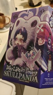 POP MART Skullpanda x My Little Pony Blind Box Plush Pendant Fluttershy ...