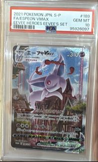 2021 Pokemon JPN FA Espeon VMAX Eevee Heroes GEM MT 10, Hobbies & Toys ...