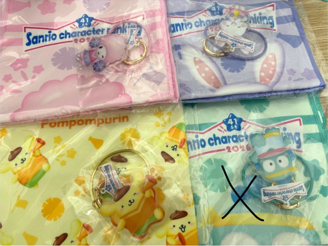 🔥Sanrio character racking 2026 應援毛巾掛飾套裝 布甸狗(特別版)許願兔 Piano, 興趣及遊戲, 玩具 ...