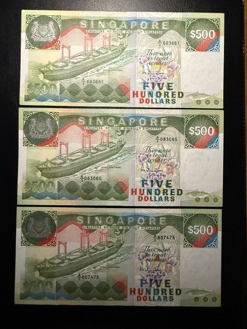 Ships Series $500 A2/A3 Singapore Old BankNotes, Hobbies & Toys ...
