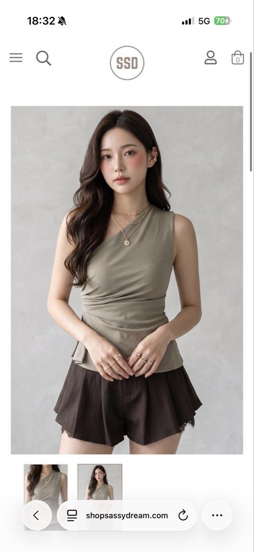 SSD Ines Padded Top in Hojicha, Women's Fashion, Tops, Sleeveless on ...