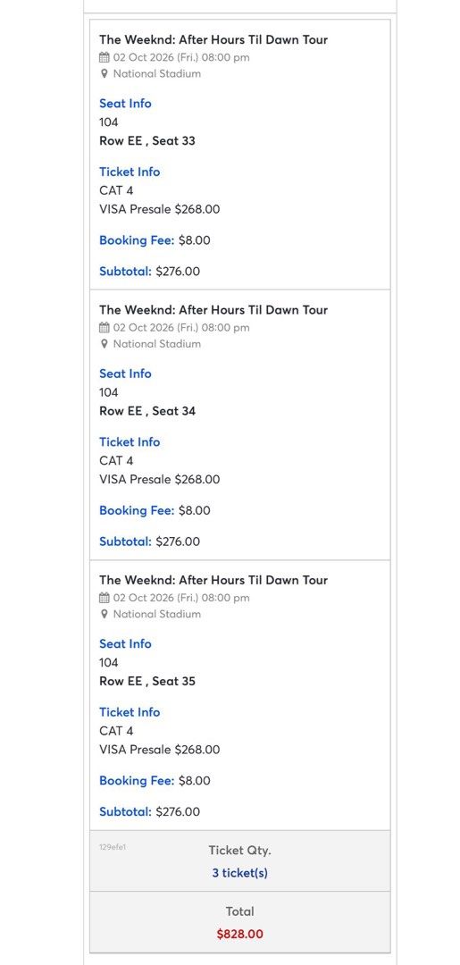 The Weeknd: After Hours Til Dawn Tour Tickets - 3 Tickets Available ...