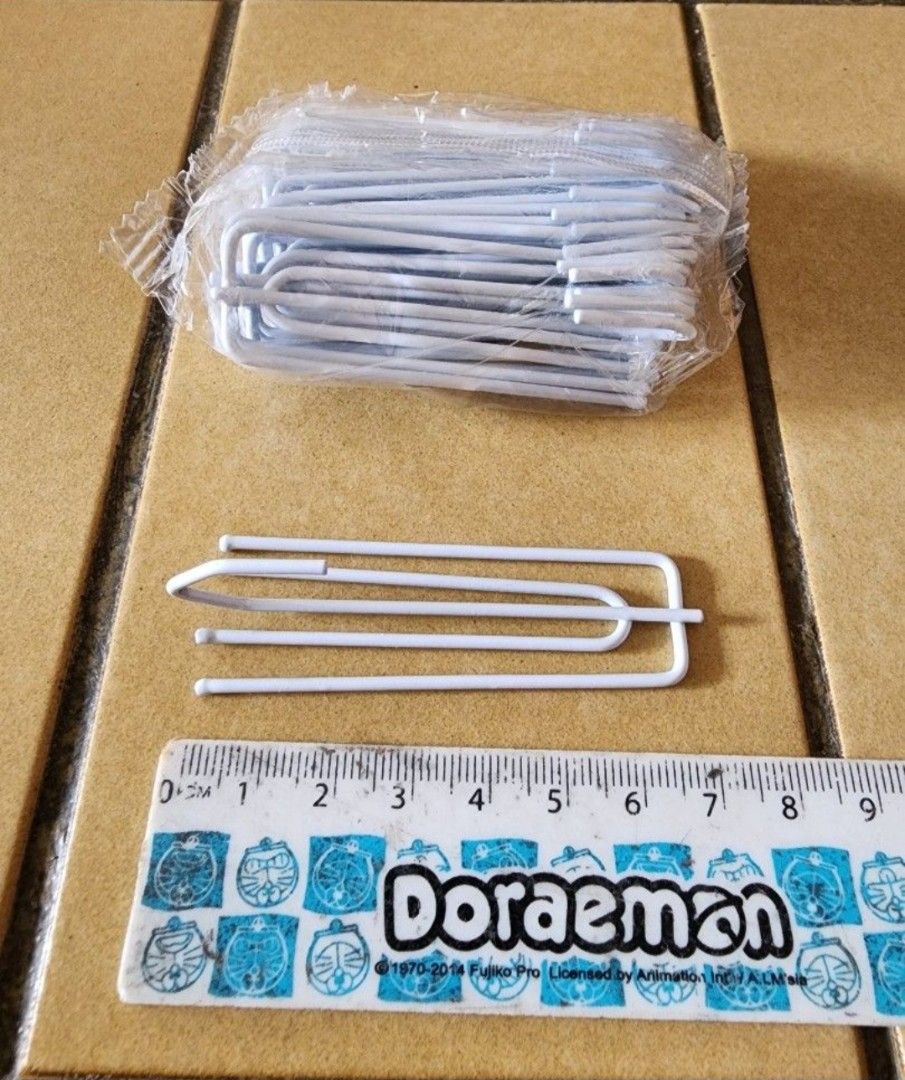 White Curtain Hooks 4 prong, Furniture & Home Living, Home Decor ...