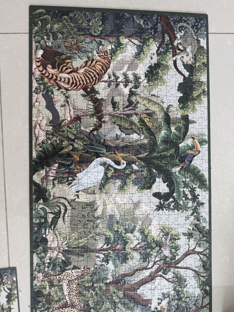1000 pc Jigsaw Puzzle Interdruk Secret Garden Panoramic Jungle Animals ...