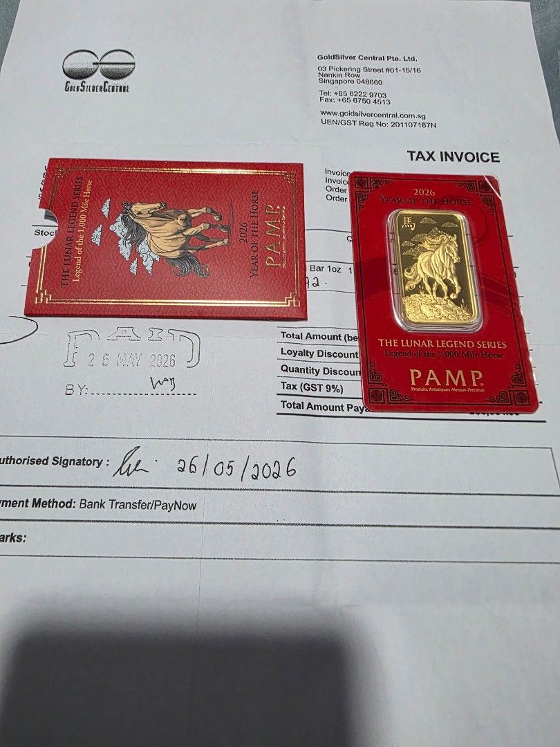1 oz PAMP Lunar Legend Series – Year of the Horse, Hobbies & Toys ...