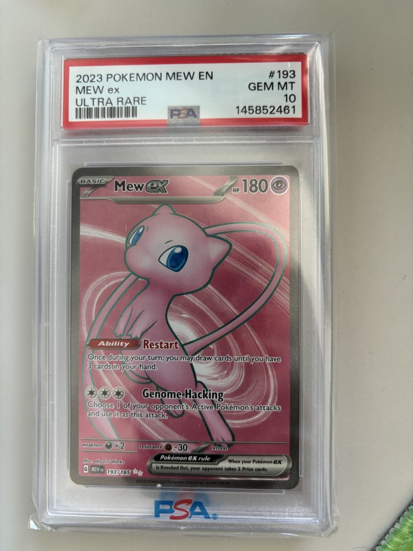 2023 Pokemon Mew EX Ultra Rare PSA 10 Gem MT 193/165, Hobbies & Toys ...