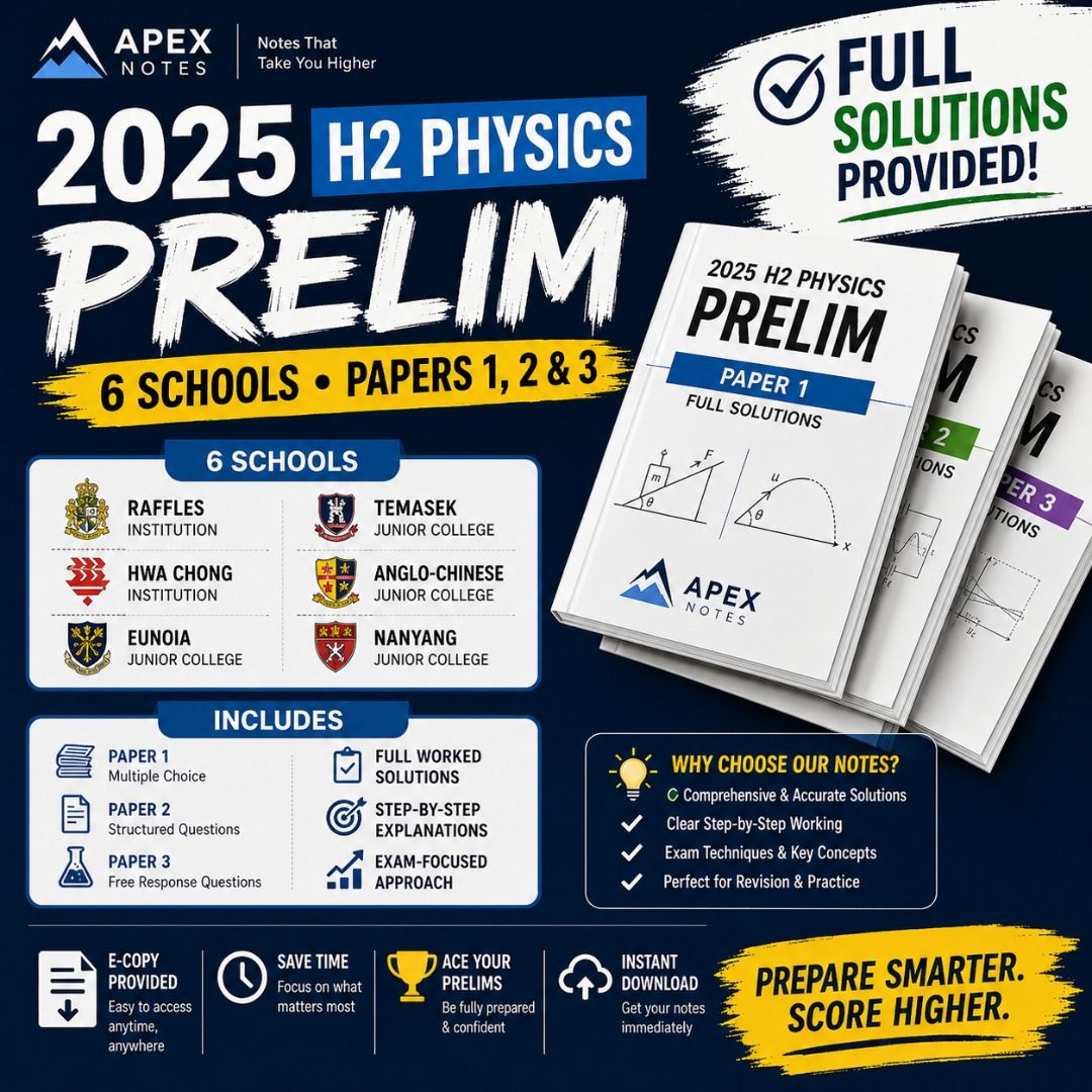 2025 H2 Physics Prelim, Hobbies & Toys, Books & Magazines, Assessment ...