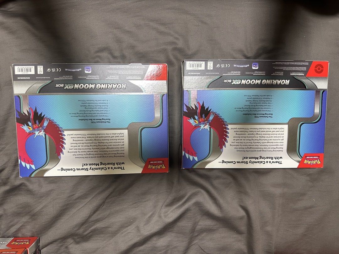 2x Pokemon TCG Roaring Moon ex Box Scarlet & Violet, Hobbies & Toys ...