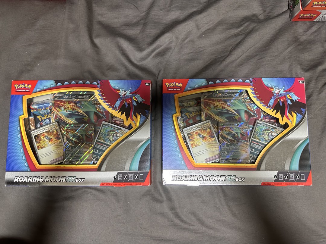 2x Pokemon TCG Roaring Moon ex Box Scarlet & Violet, Hobbies & Toys ...
