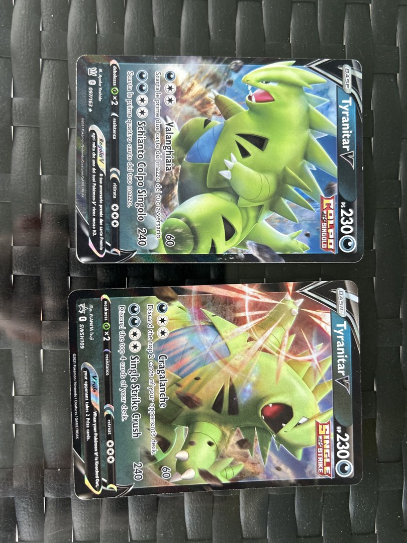 2x Tyranitar V Pokemon Cards - Italian Version, Hobbies & Toys, Toys ...