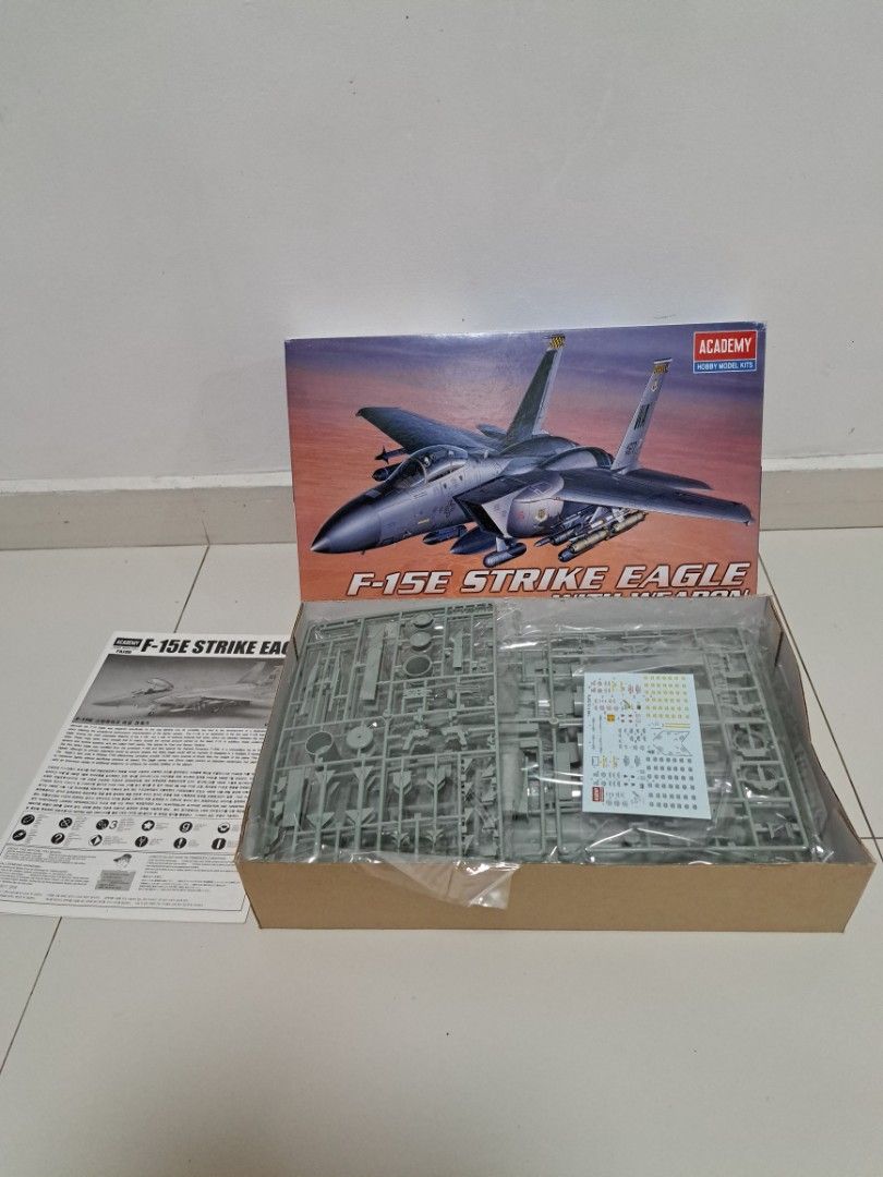 Academy F-15E Strike Eagle With Weapon 1/48 Scale Model Kit, Hobbies ...