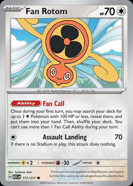 Ascended Heroes / Stellar Crown - Fan Rotom (Pokemon), Hobbies & Toys ...