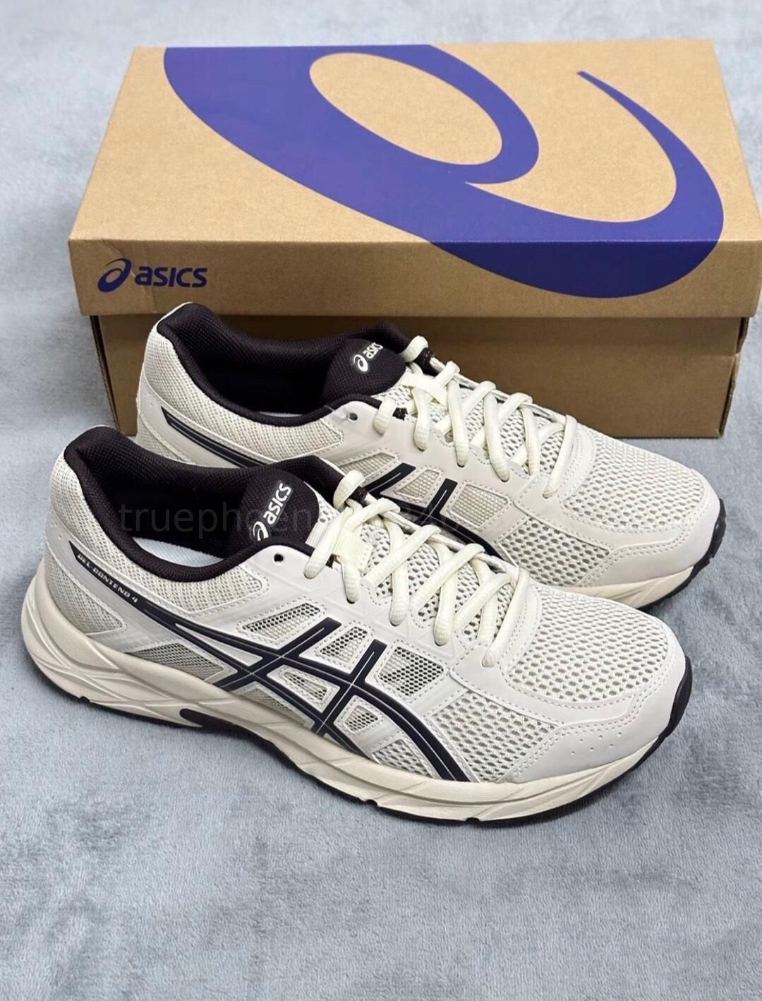 全新亞瑟士ASICS GEL-CONTEND 4 白黑網面跑步鞋, 女裝, 鞋, 波鞋 - Carousell