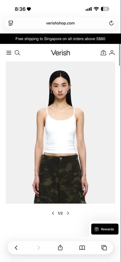 BNWT Verish Soft Cotton White U Neck Bra Top, Women's Fashion, Dresses ...