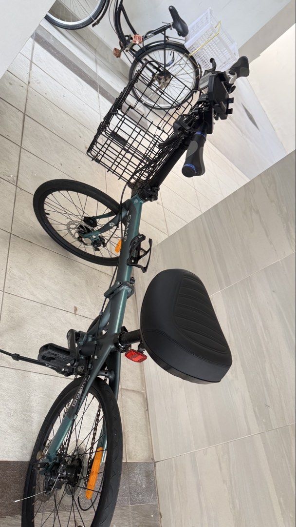 CAMP Folding Bicycle with Basket and Disc Brakes, Sports Equipment ...