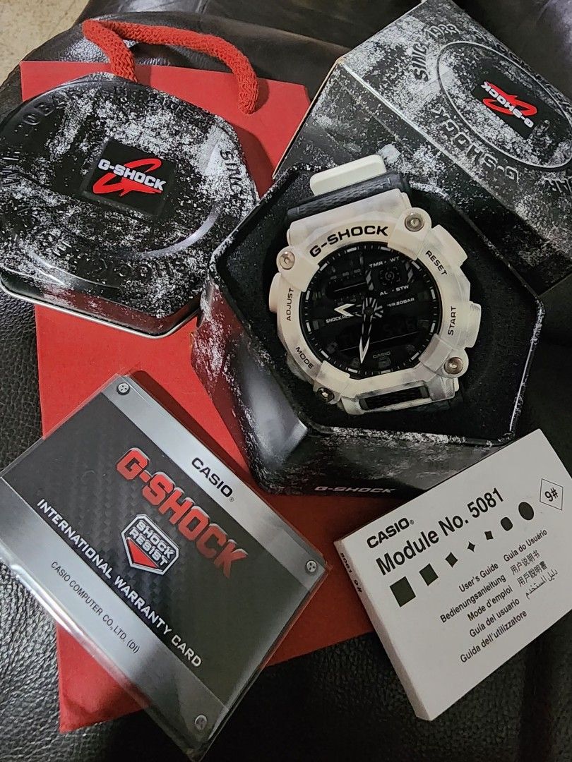 Casio G-Shock GA-100 White Camouflage Watch, Men's Fashion, Watches ...
