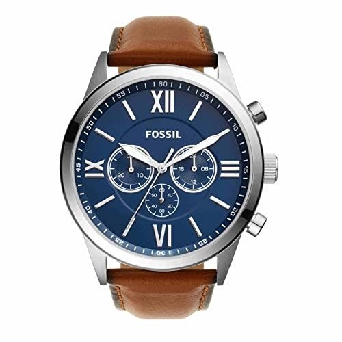 Flynn Chronograph Brown Leather Watch - Brown Chronograph, Men's ...