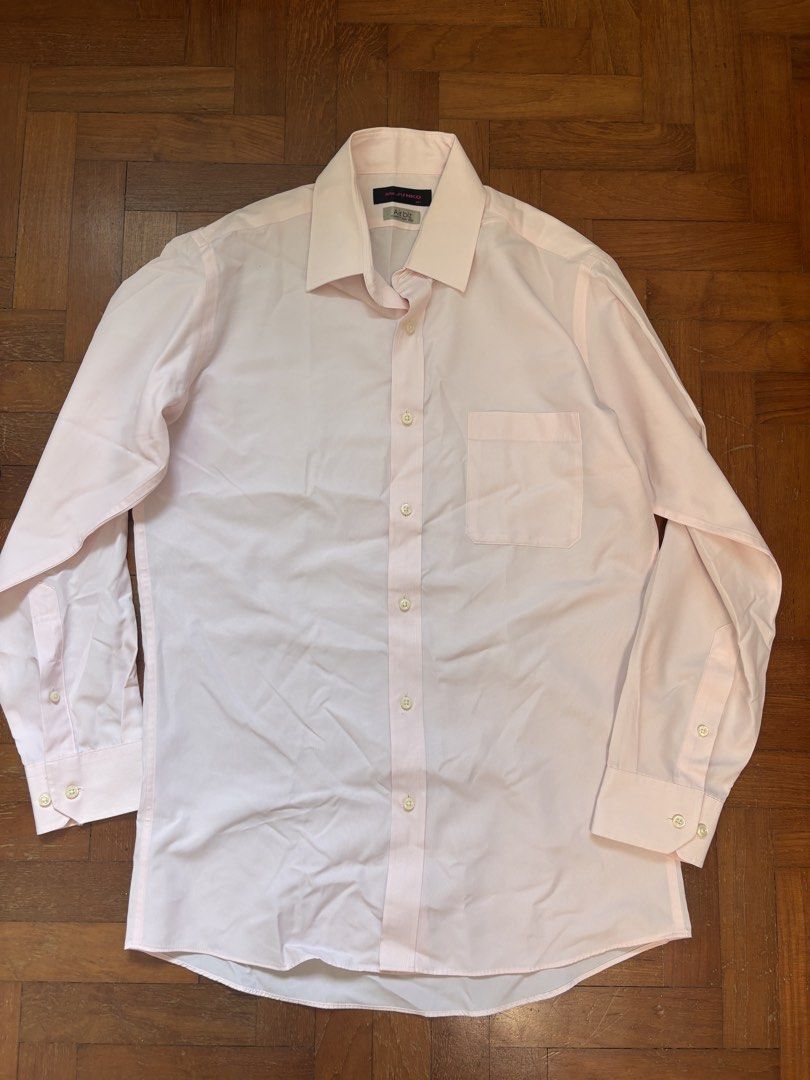 Mr. Junko Air Biz Pink Long Sleeve Dress Shirt, Men's Fashion, Tops ...