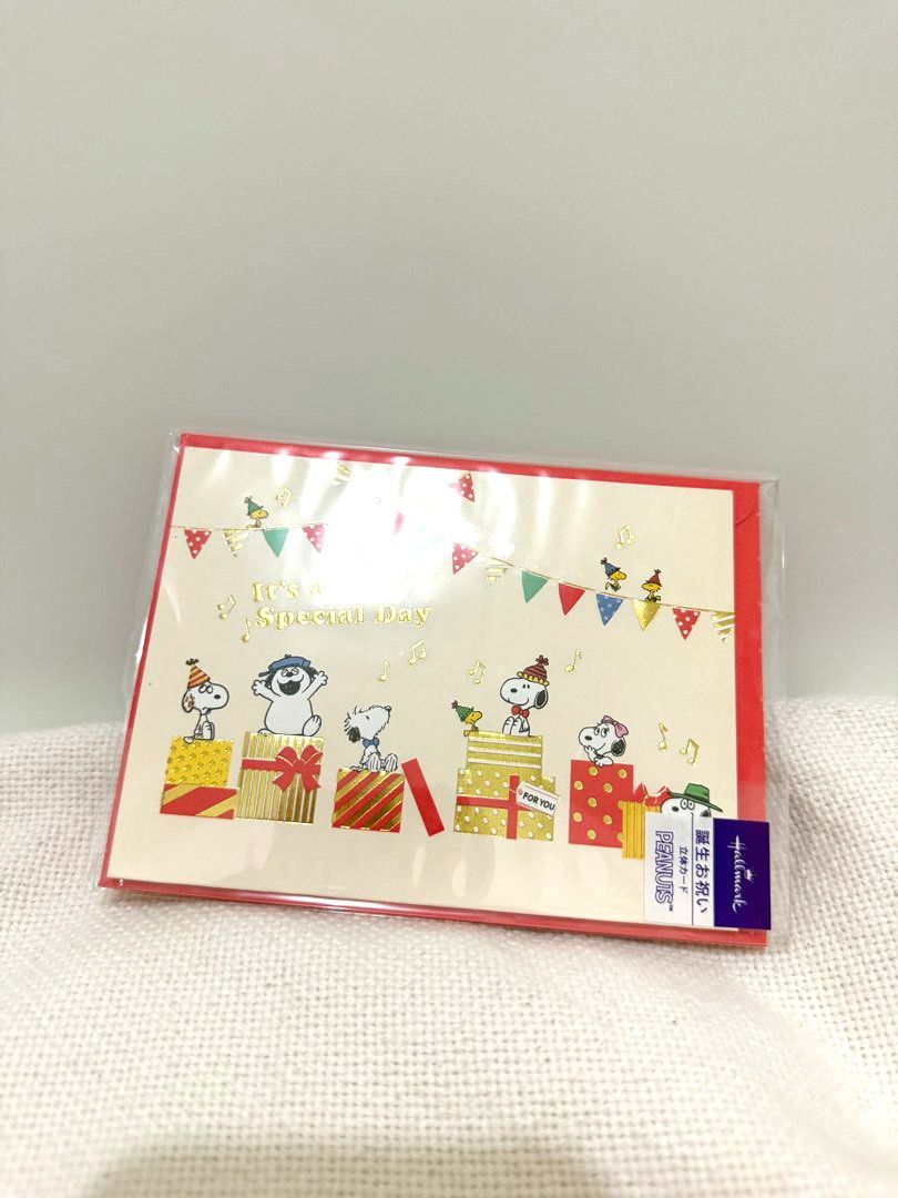 ️New ⭐️Snoopy Woodstock Olaf Belle birthday day card 立體生日卡 / 賀卡, 興趣及遊戲 ...