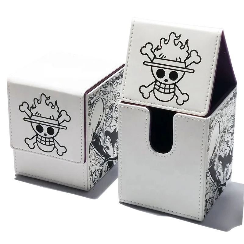 One Piece Nika Luffy Card Storage Box High-End Leather Magnetic Card ...