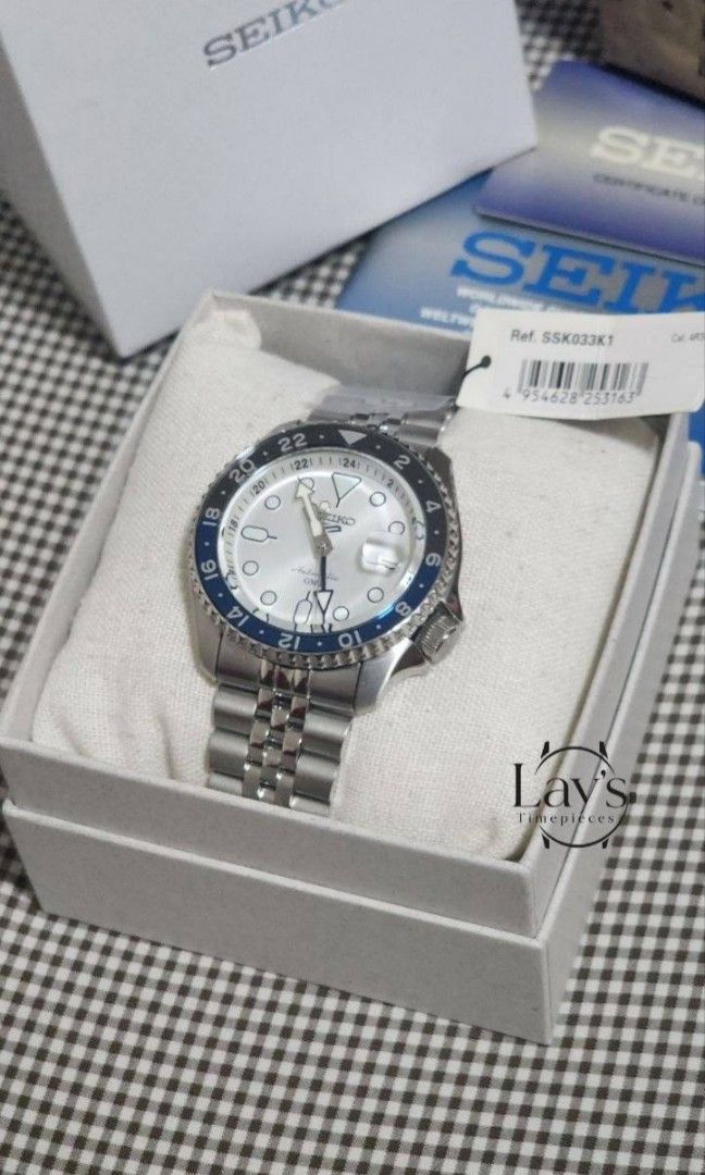 Seiko 5 Sports GMT SSK033 "White Batman", Men's Fashion, Watches ...