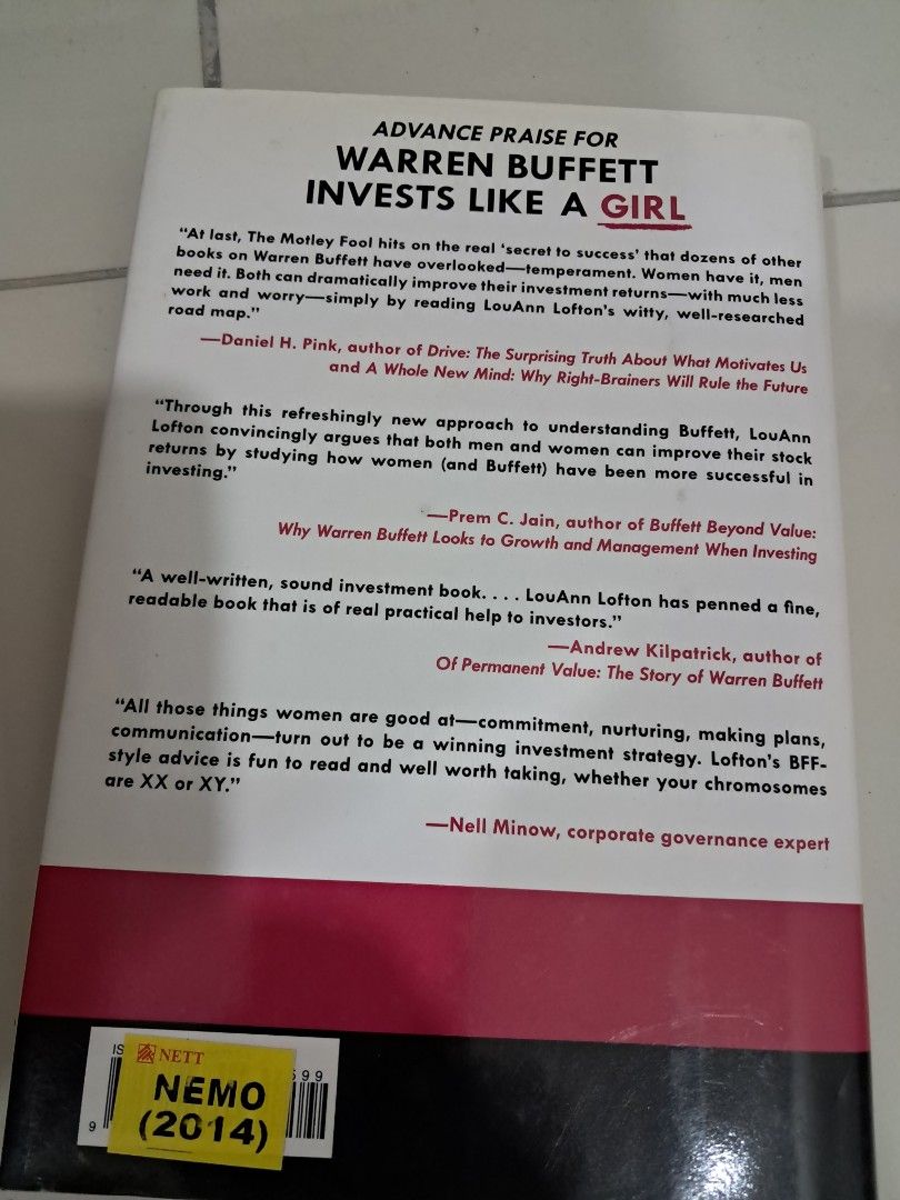 Warren Buffett Invests Like a Girl Book by LouAnn Lofton, Hobbies ...