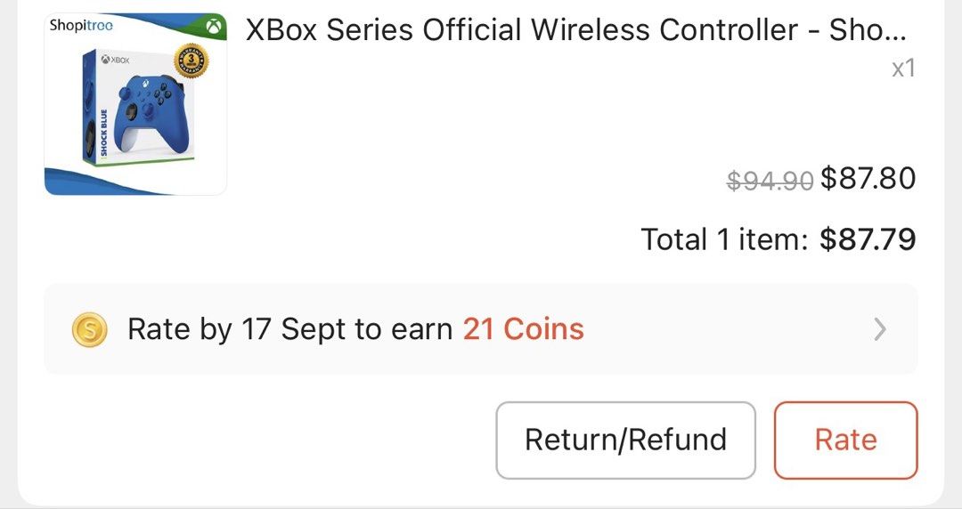 Xbox Wireless Controller (Shock Blue), Video Gaming, Gaming Accessories ...